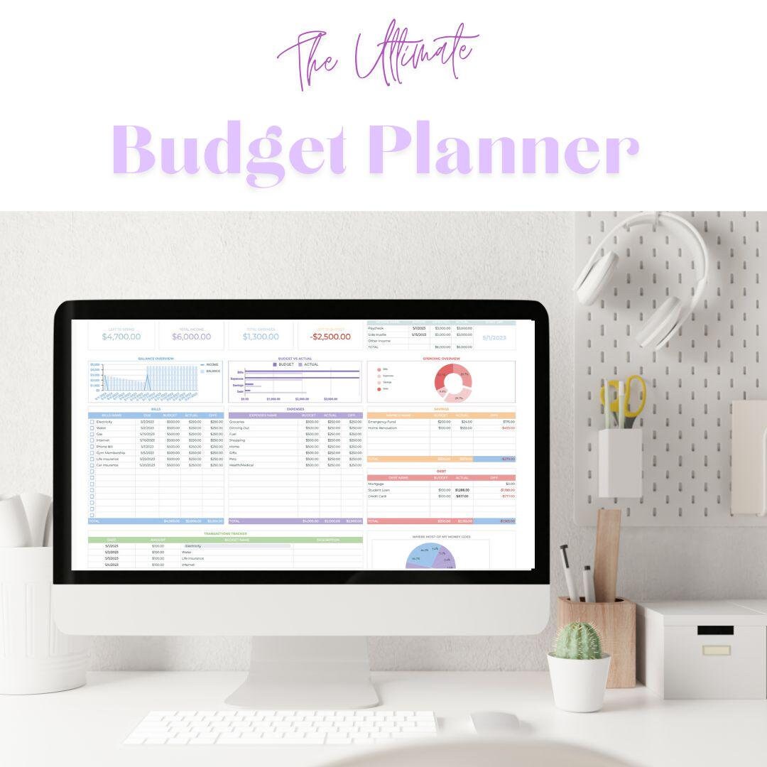Ultimate Monthly Budget Planner: Excel & Google Sheets (digital ...