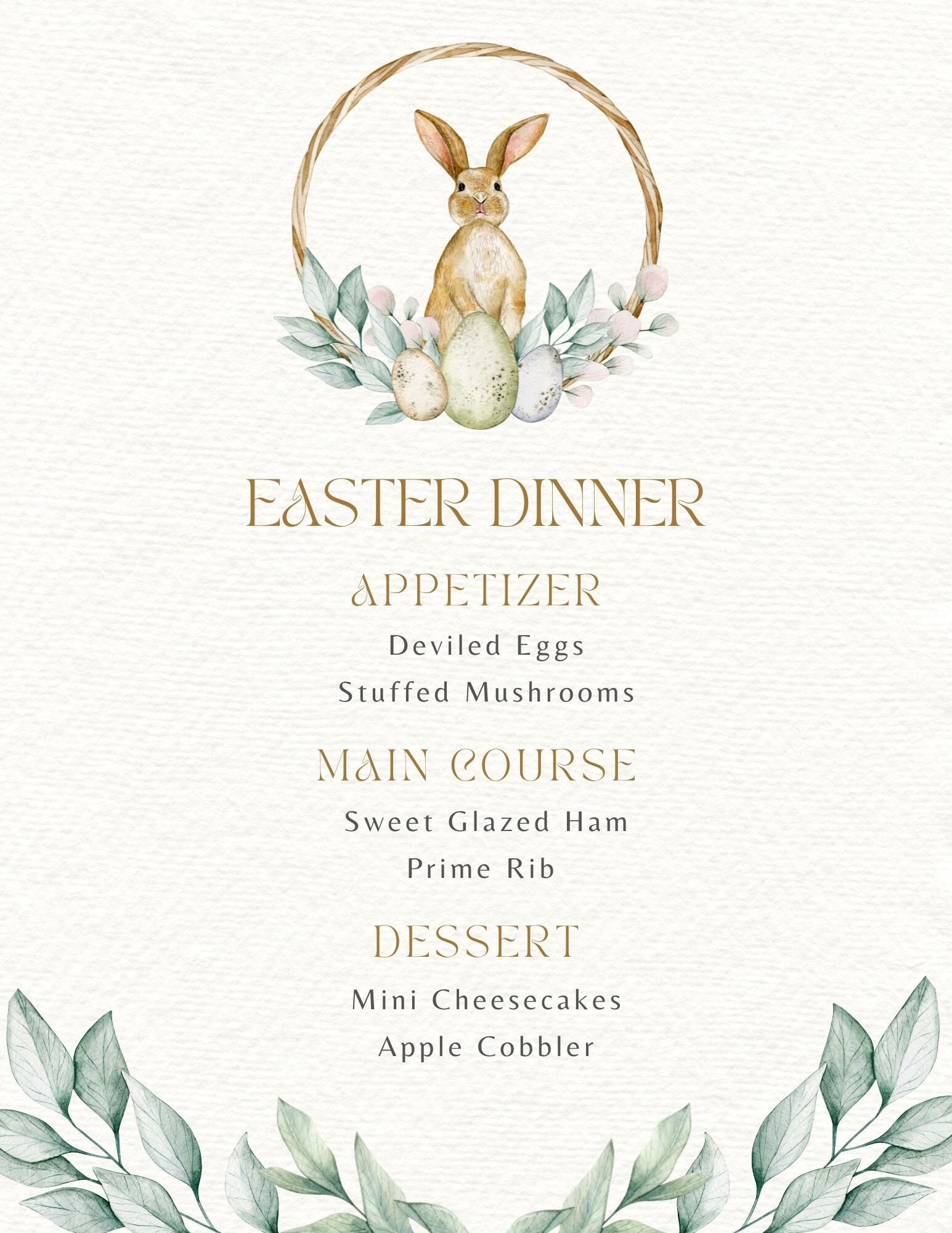 Elegant Easter Delights Fully Editable Template Digital File Instant ...