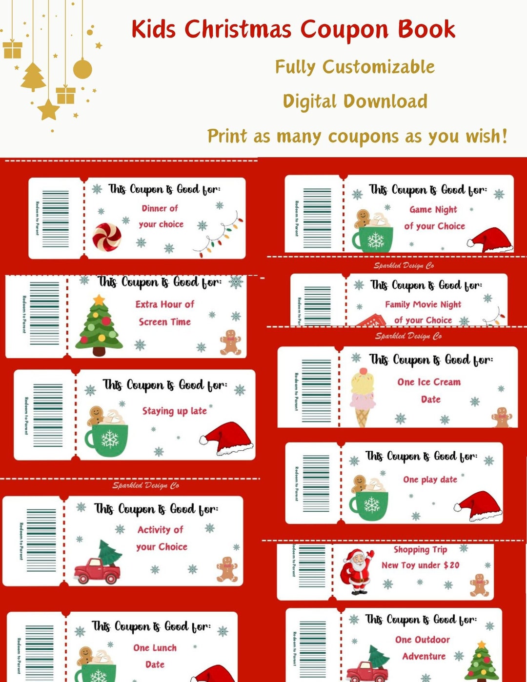 Give Magical Moments:customizable Kids Coupon Book-instant Download ...