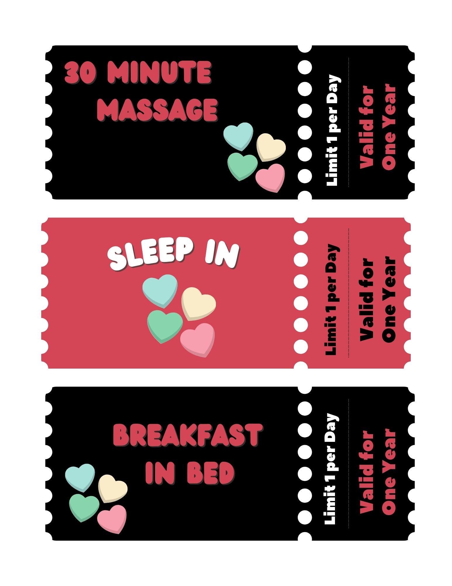 Printable & Fully Editable Coupon Book DIY Gift Voucher Template ...