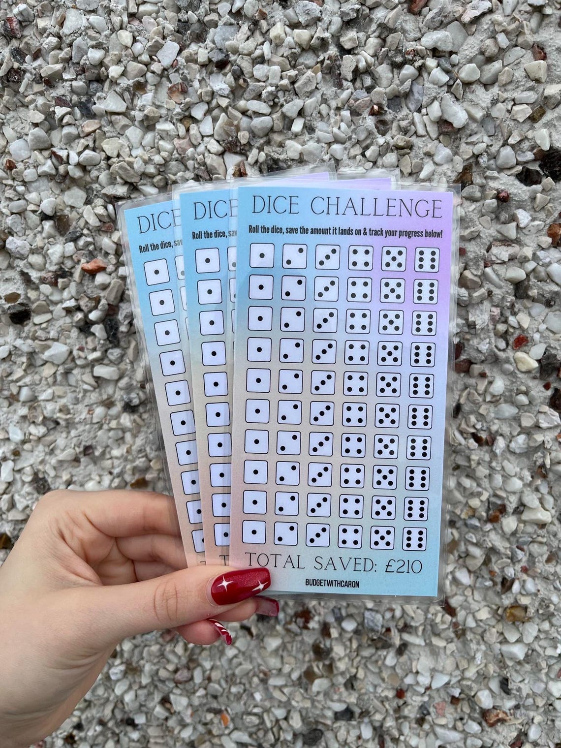 Dice Saving Challenge Tracker - | Savings Trackers | Cash Stuffing ...