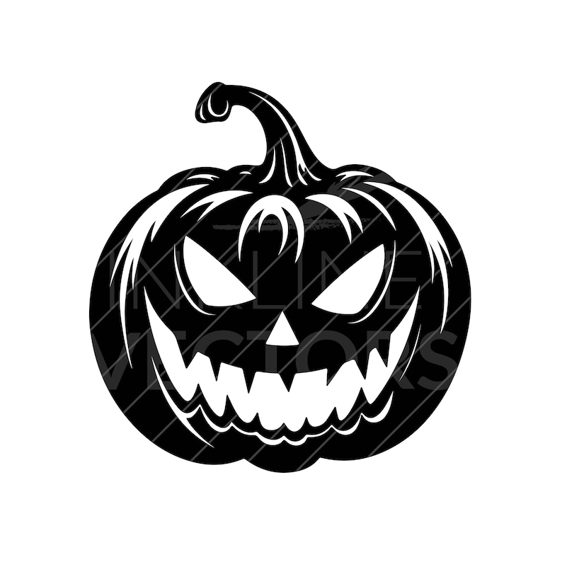 Pumpkin Jack O Lantern Silhouette SVG Pumpkin Face Halloween - Etsy