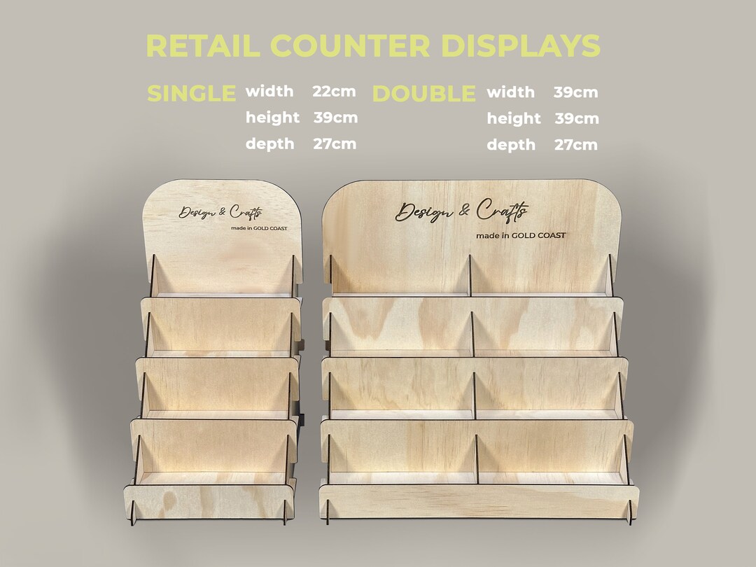 Single Double Set of Two Retail Display Stand Wooden Display - Etsy