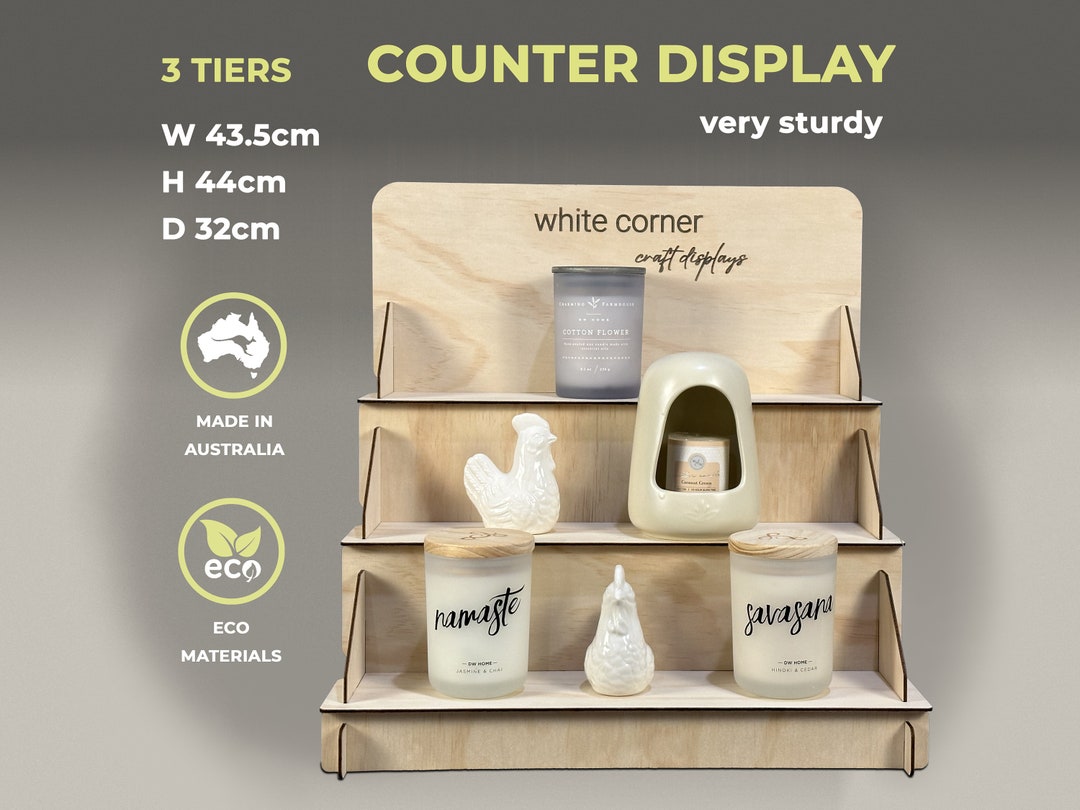 3 Tier Counter Display Stand - Retail Display Stand - Wooden Display - Etsy