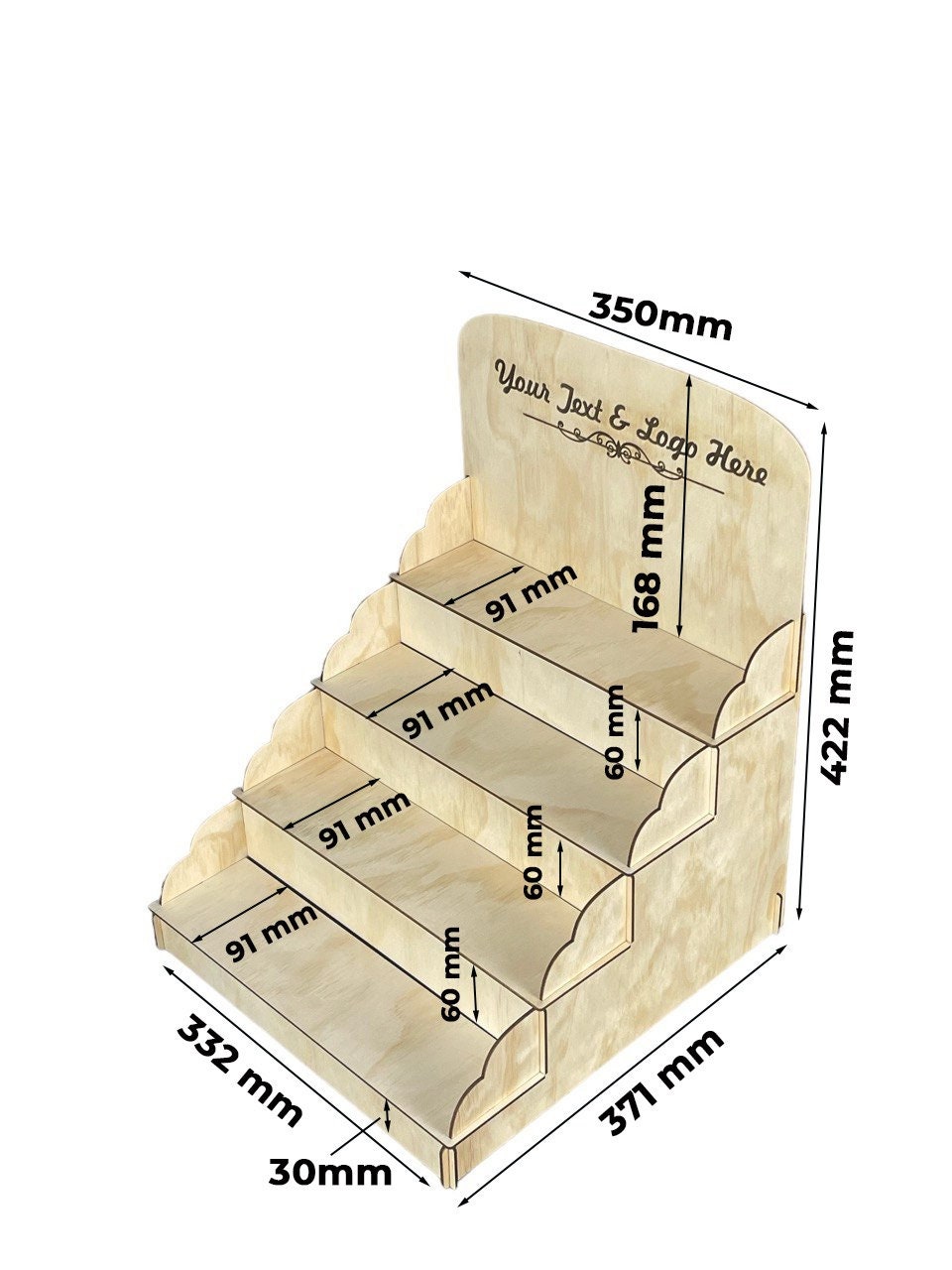 2-3-4 Tier Retail Display Stand With Your Logo - Etsy Canada