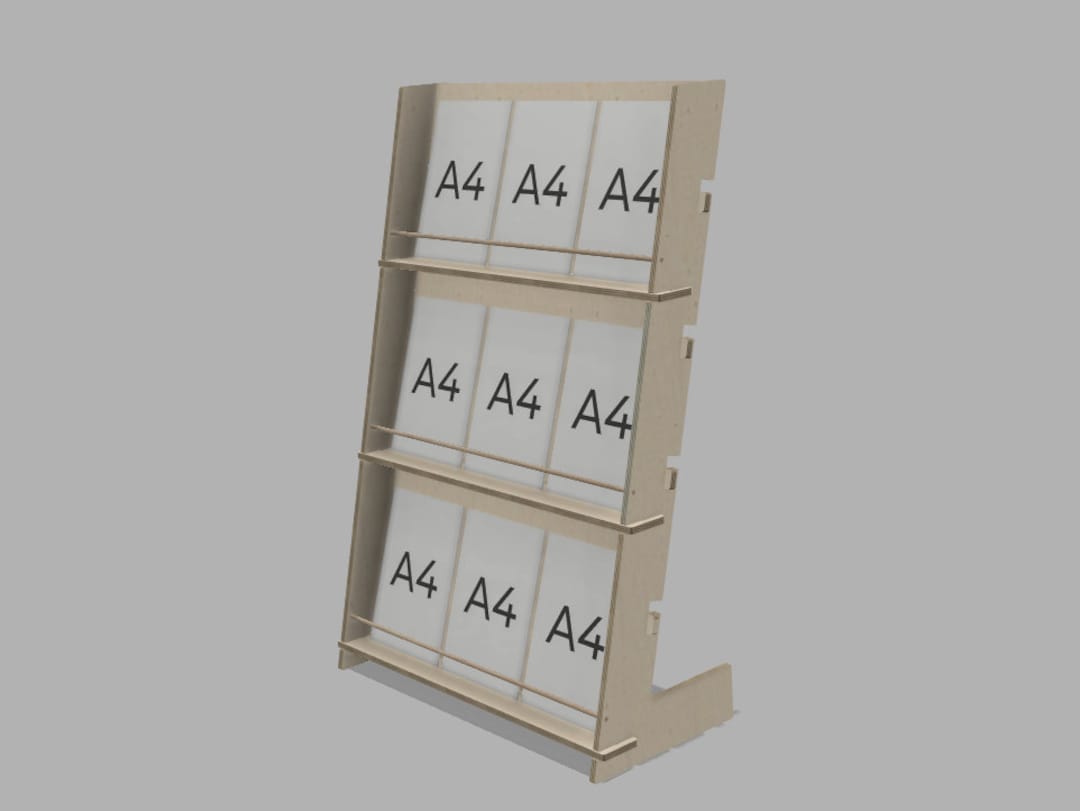 Wooden A4 Paper Stand A4 Display Stand A4 Brochure Shelving Unit - Etsy