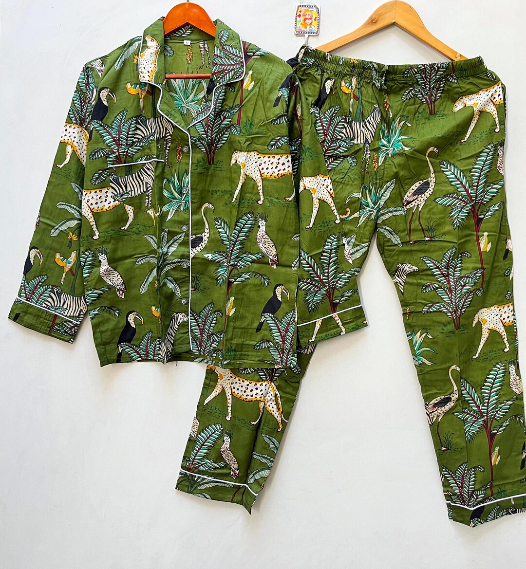 Handblock Print Floral Cotton PJ Sets, Women's Cotton PJ Sets ...