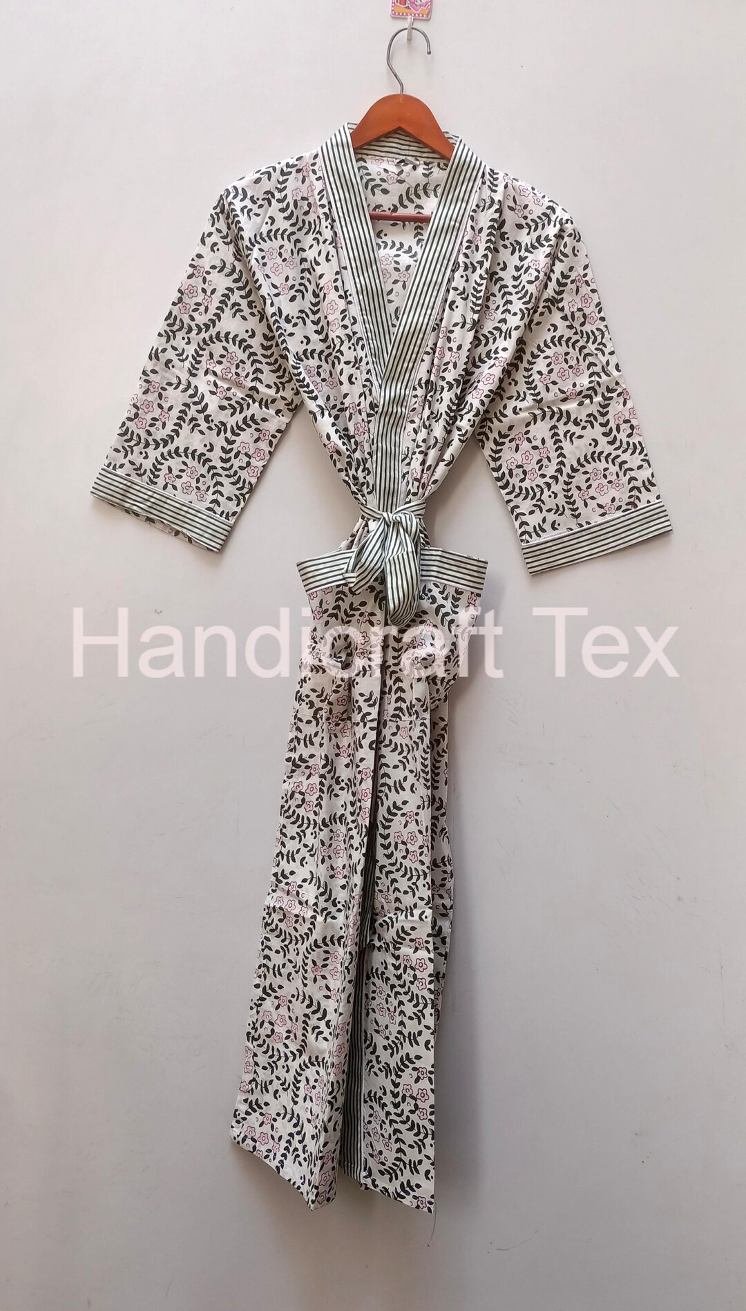 Block Print Robes, Bridesmaid Kimono Robe, Floral Kimono, Beautiful ...