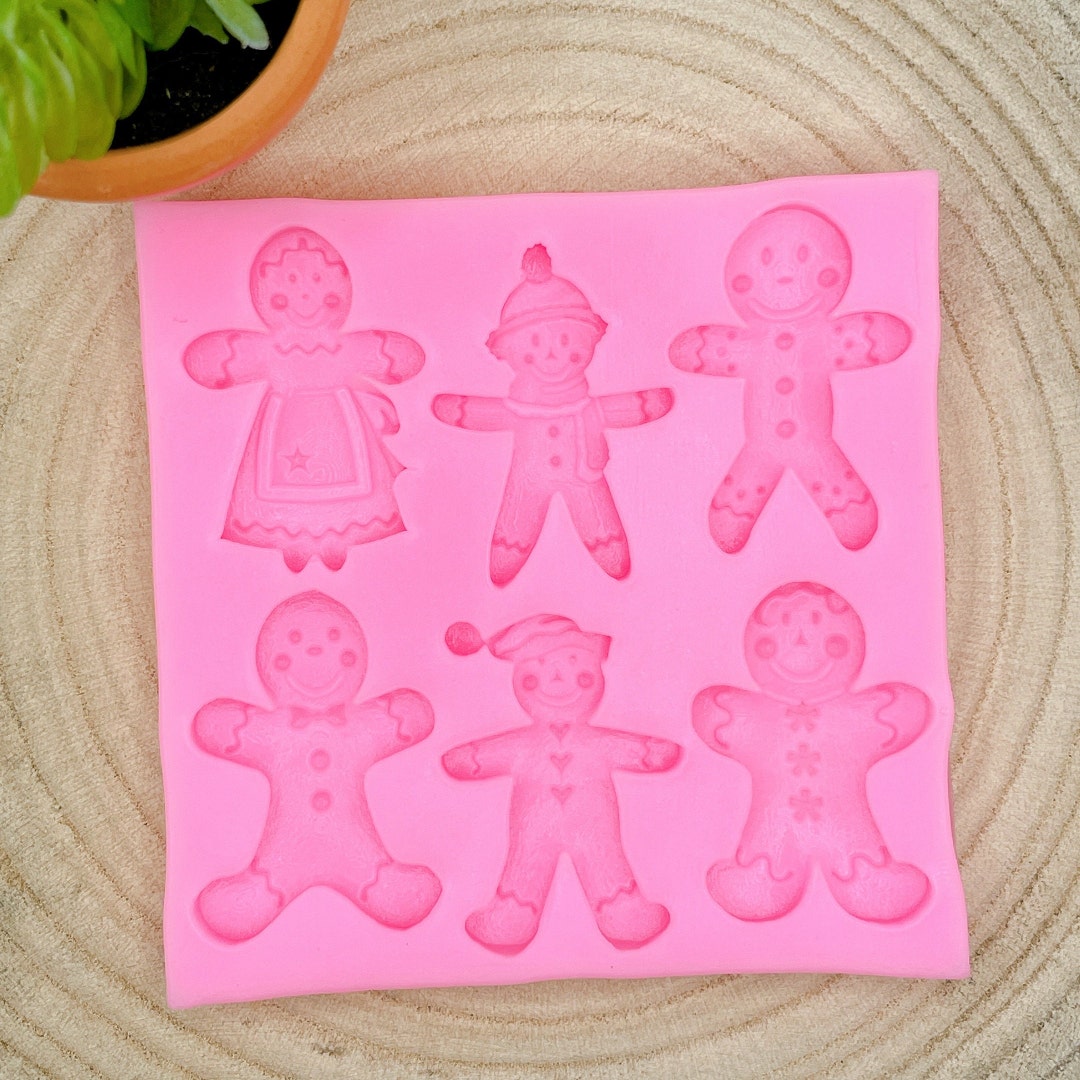 Gingerbread Man Silicone Mold, Cake Decorating, Crafting, Silicone Mold ...