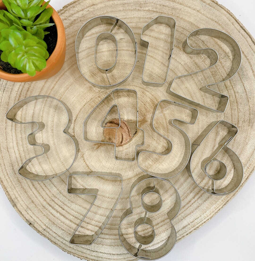 Pack of 9 Number Cookie Cutters Numbers Cookie Cutters - Etsy