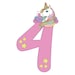 Unicorn Baby Number 4 Digital Design - SVG, PNG, JPG Files | Perfect ...