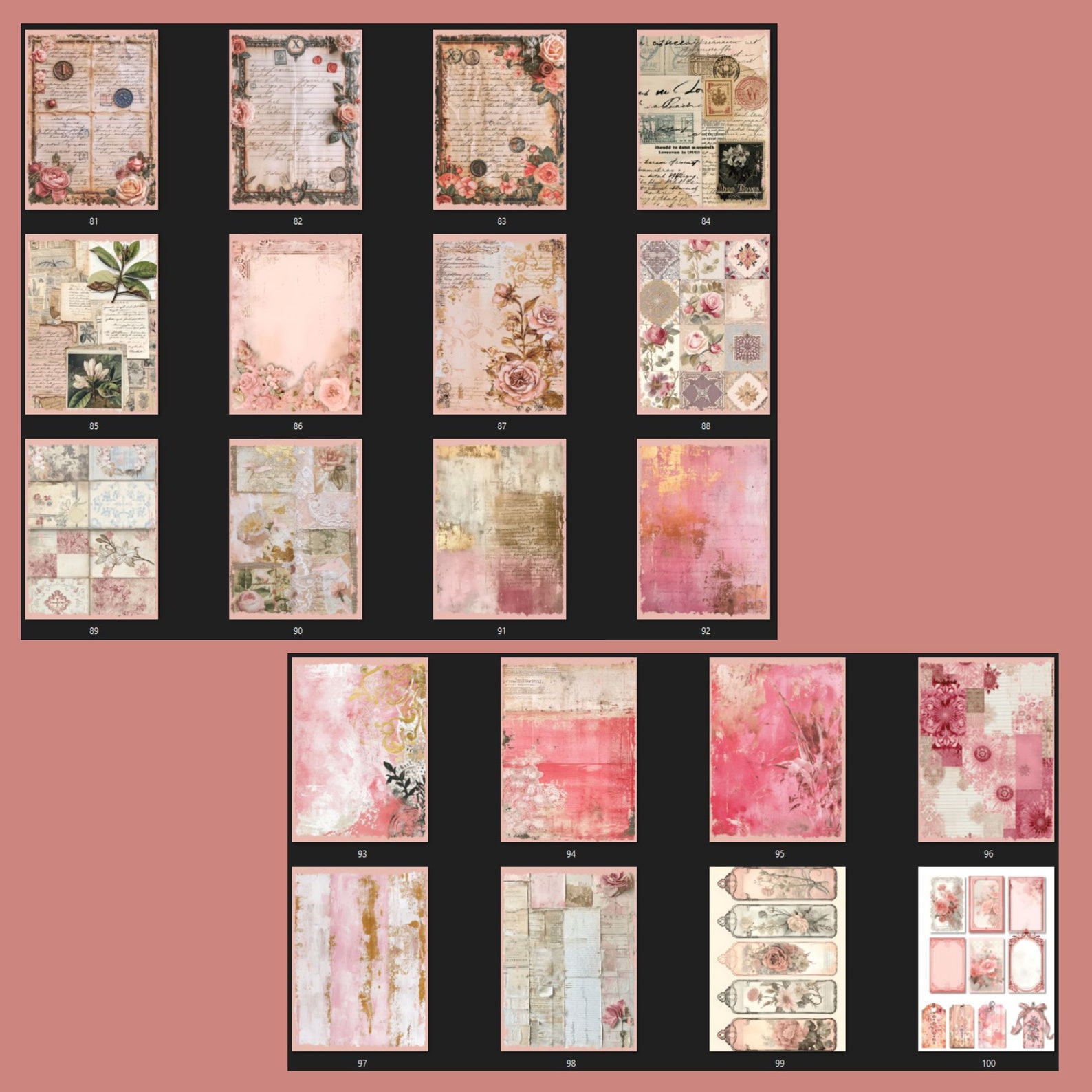 Grunge Medieval Junk Journal Pages 100 Vintage Junk Journal Printable ...