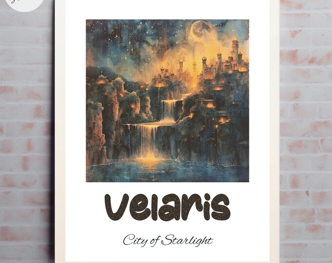 Velaris Print Night Court ACOTAR Poster Velaris Poster A Court of ...