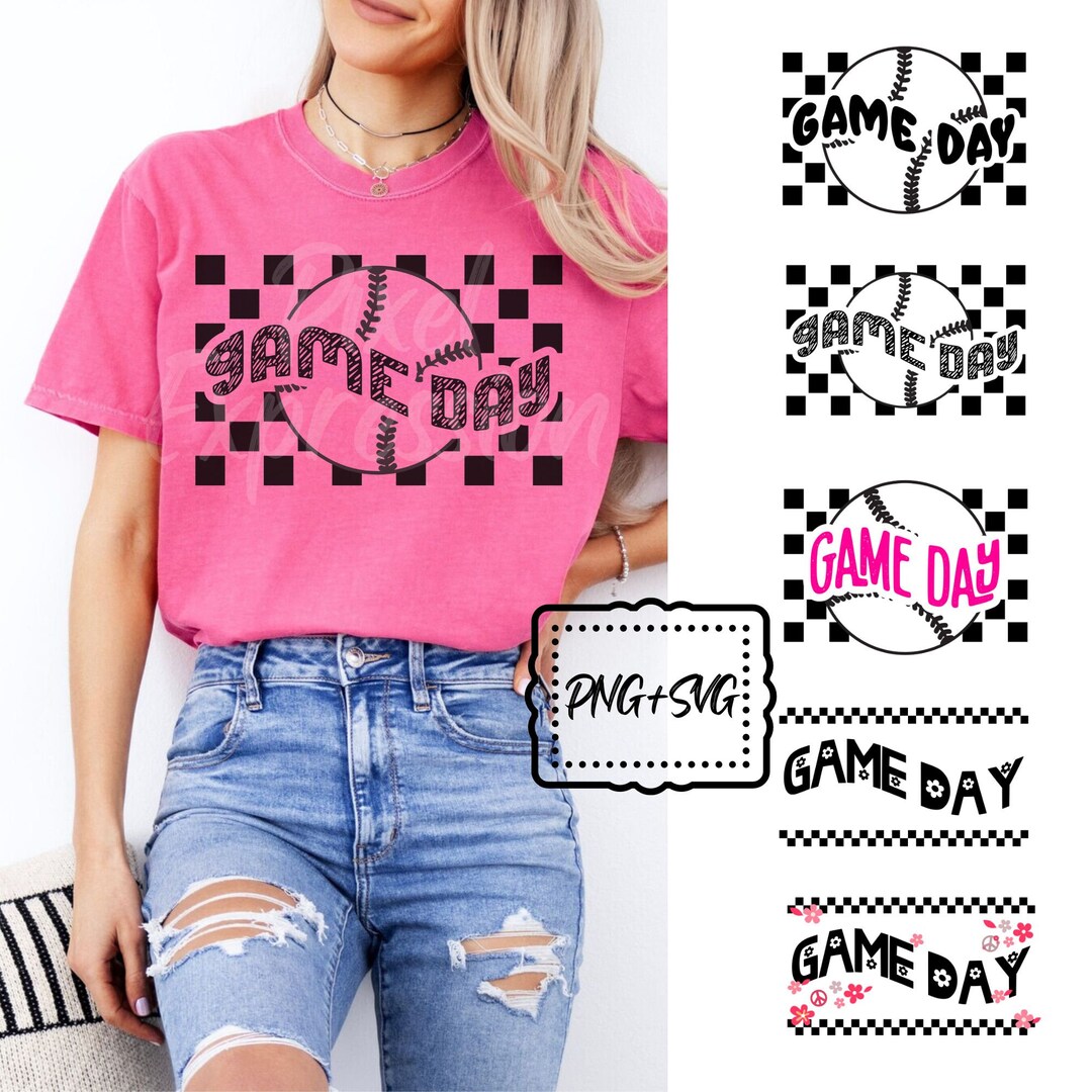 Checkered Baseball SVG, Game Day SVG, Baseball PNG, Baseball Game ...