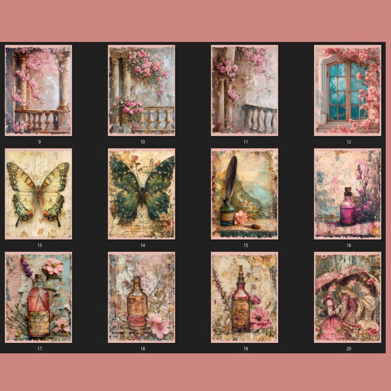 Grunge Medieval Junk Journal Pages 100 Vintage Junk Journal Printable ...