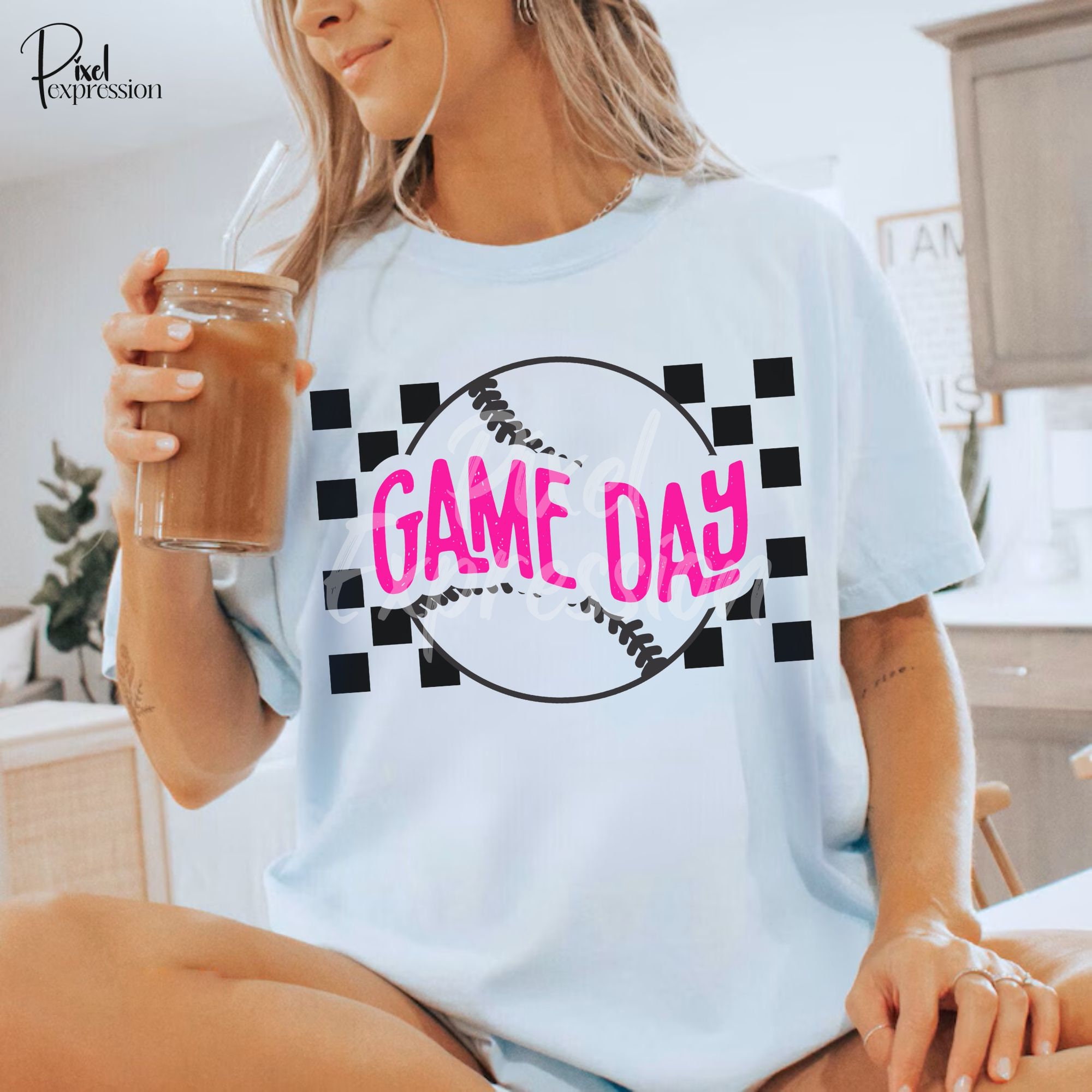 Checkered Baseball SVG, Game Day SVG, Baseball PNG, Baseball Game ...