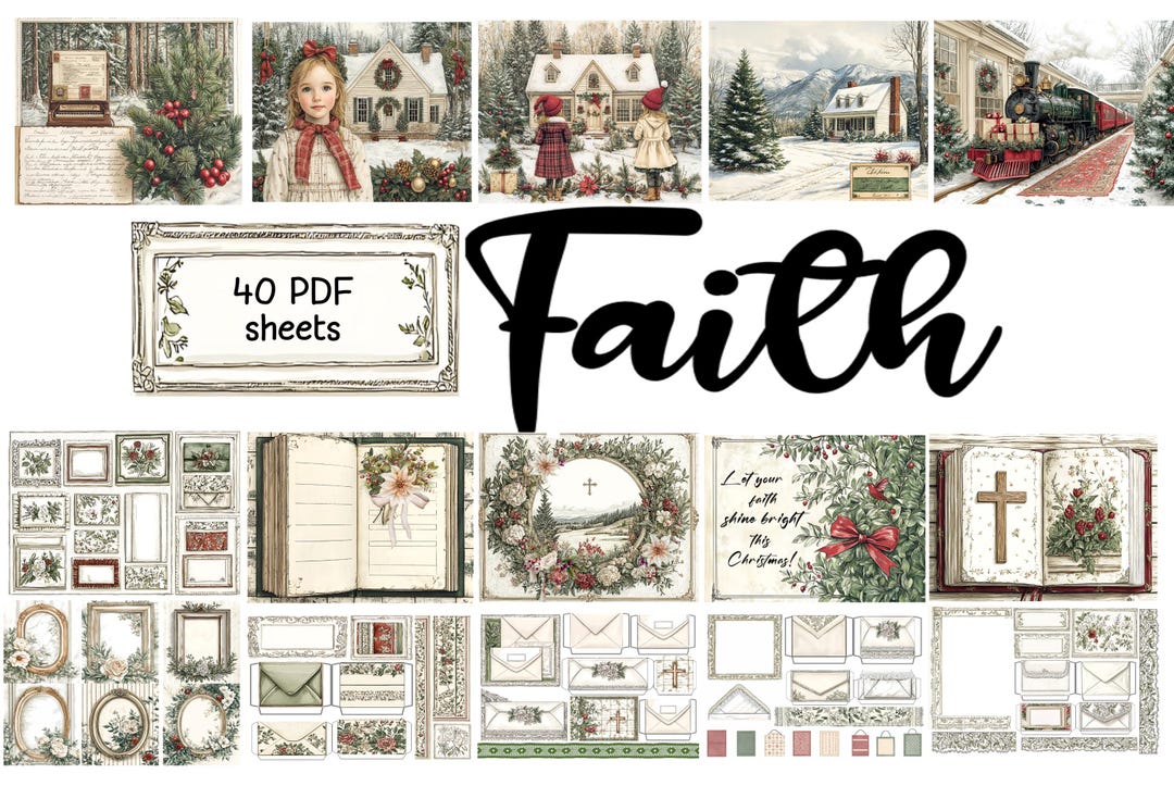 FAITH Inspired Believer Bible Journaling Printable Card Church and ...