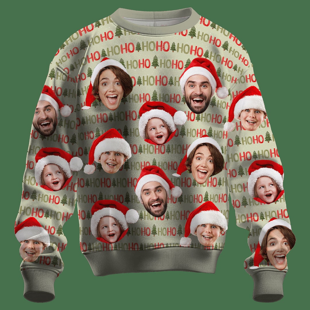 Personalized Ugly Sweatshirt Custom Faces on Christmas - Etsy