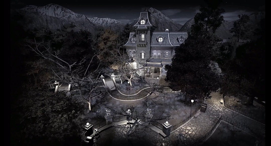 Projector Window Display Creepy Mansion Halloween Display HD DIGITAL ...