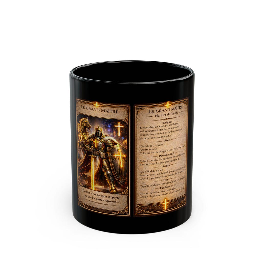 Knight Templar Prayer Mug | Black Ceramic Mug, Medieval Crusader ...