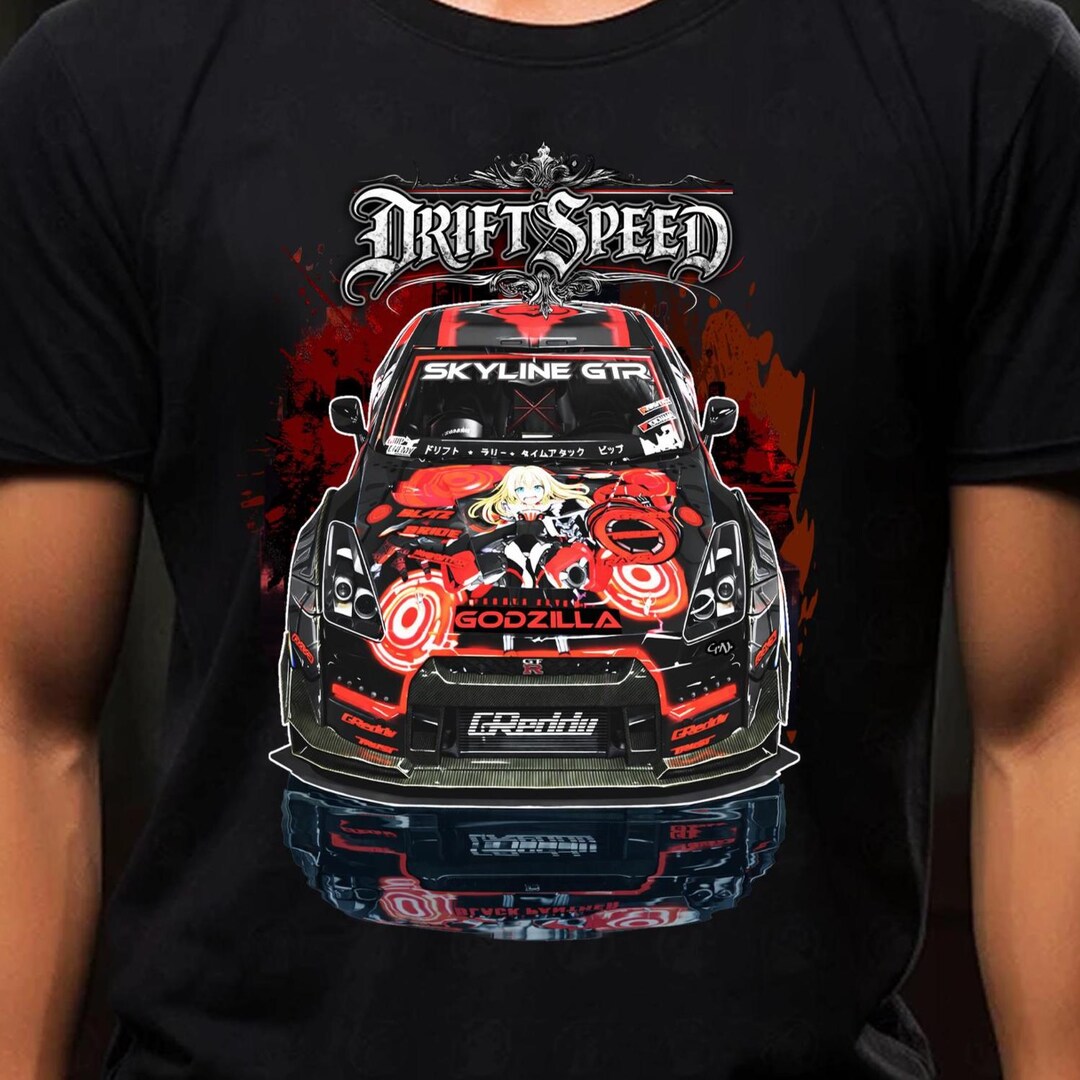 Nissan Skyline GTR Widebody JDM Drift Car Anime T-shirt – Street Racing ...