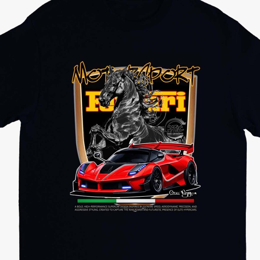 Ferrari Laferrari FXX Design T-shirt – Exotic Hypercar Art Tee, Track ...