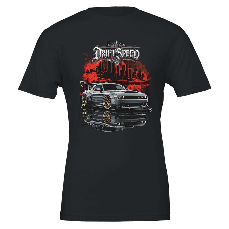 Dodge Challenger SRT Hellcat Widebody T-shirt – Drift Speed Muscle Car ...