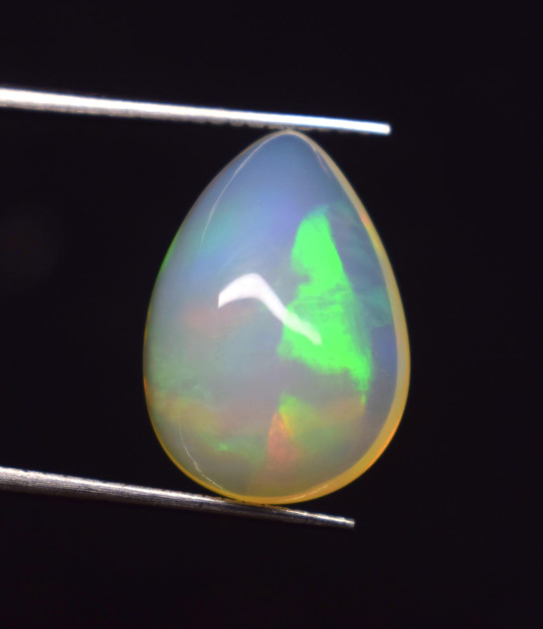 7cts Big Size Northern Lights Fire Opal Cabochon Gemstone| Pear Shape ...