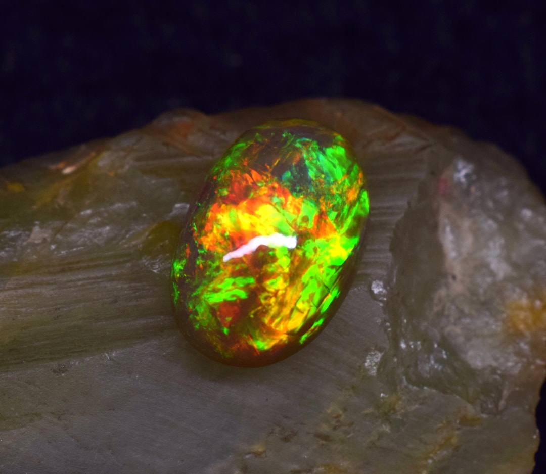 Natural Ethiopian Dragon Fire Opal Yellowish Loose Opal Gemstone ...