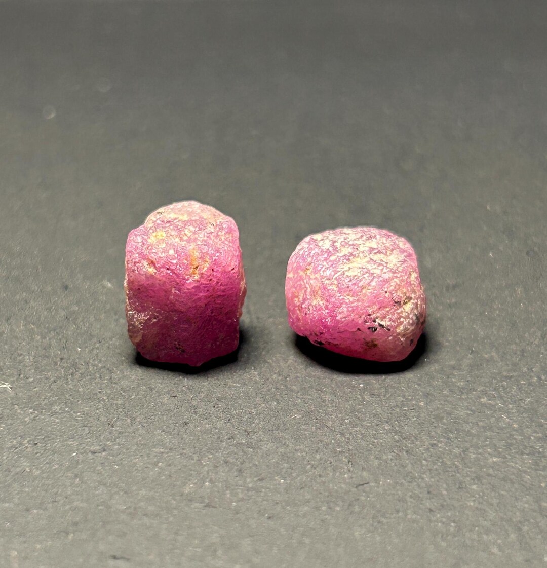 02 Pcs 100% Natural Ruby Rough| Self Standing Ruby Raw| Loose Ruby ...