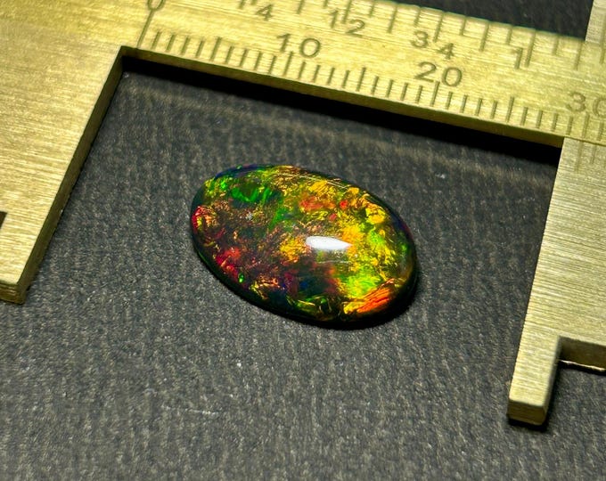 HIGH QUALITY Black OPAL With Golden Fire| Rare Fire Black Opal| Best ...