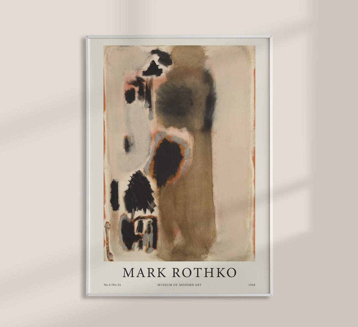 Mark Rothko Poster, Mark Rothko Print, Gallery Wall Decor, Exhibition ...