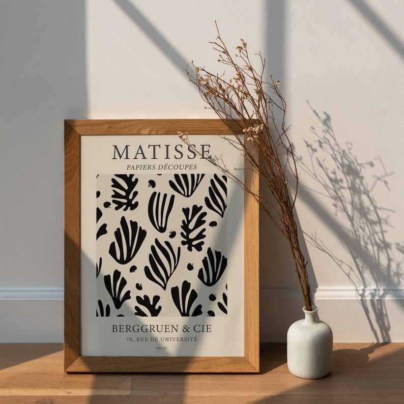Matisse Poster, Cut Out Printable Art, Matisse Flower Poster, Flower ...