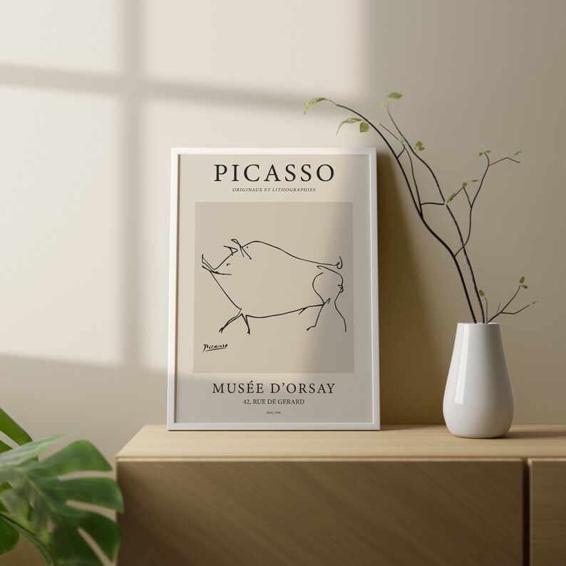 Picasso Pig Poster, Pablo Picasso Print, Animal Print, Modern Gallery ...