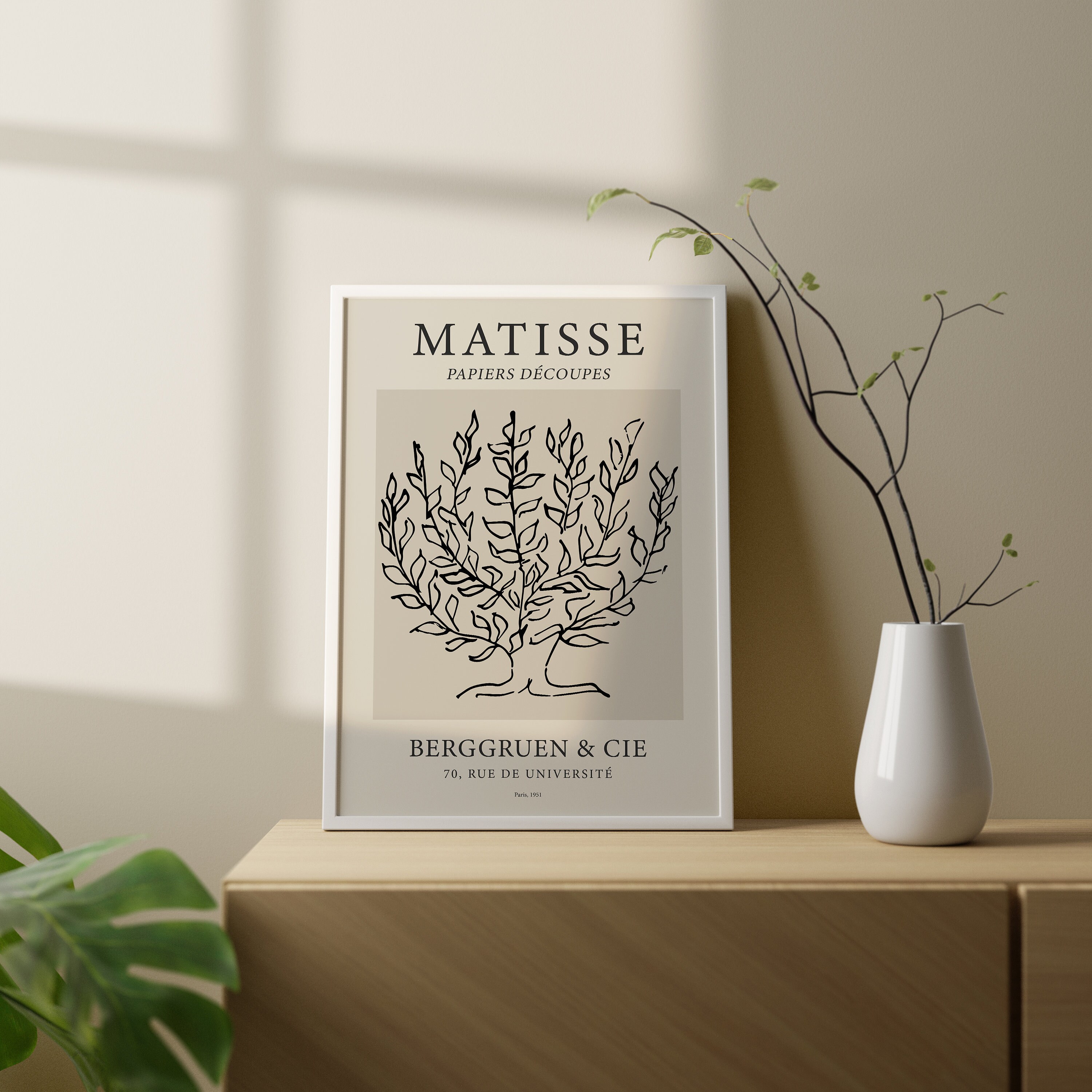 Henri Matisse Tree Poster Line Drawing Print Vintage Gallery - Etsy