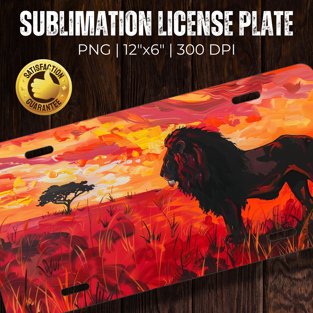 License Plate PNG, License Plate Design, Lion License Plate ...