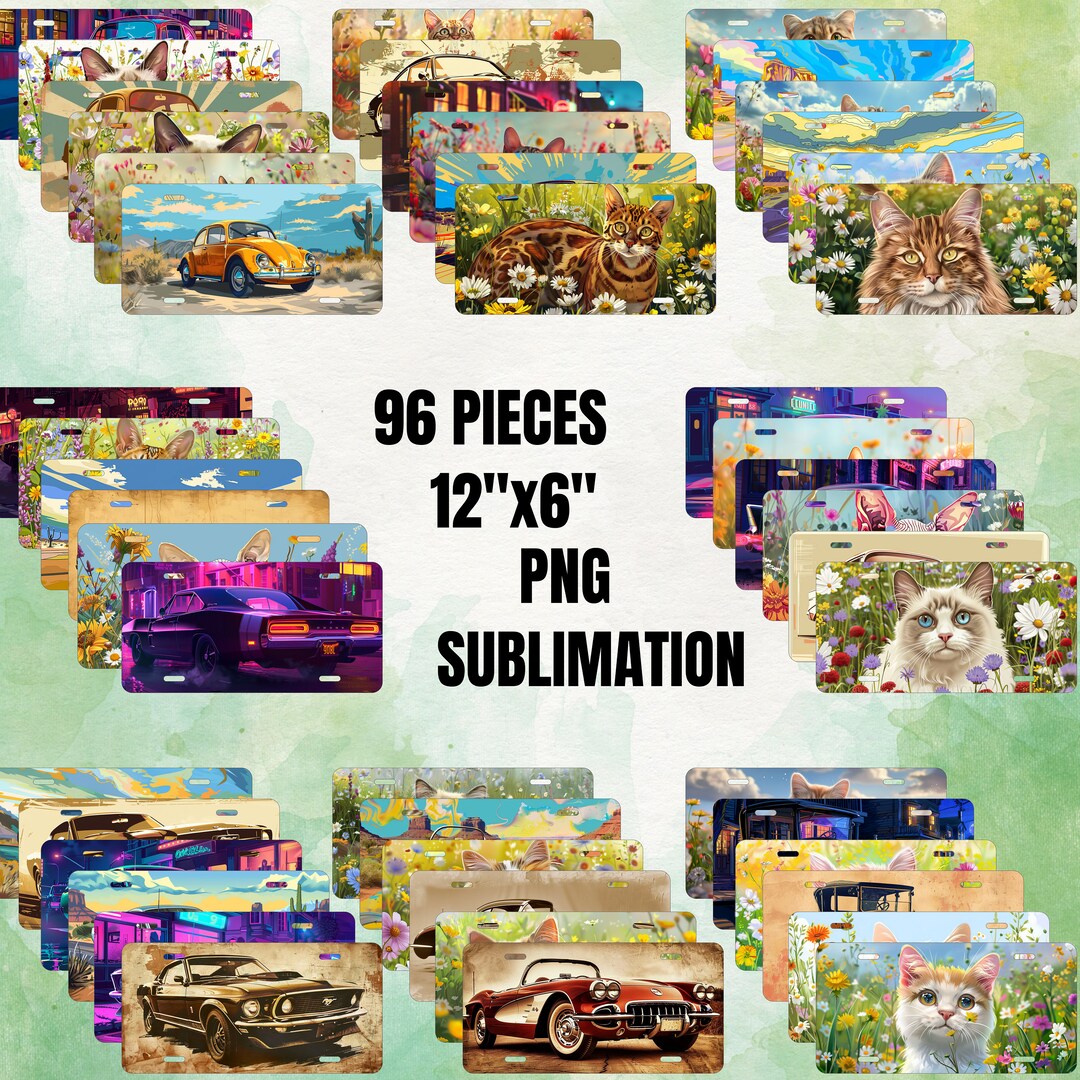 License Plate PNG Bundle License Plate Design Car License Plate Cat ...