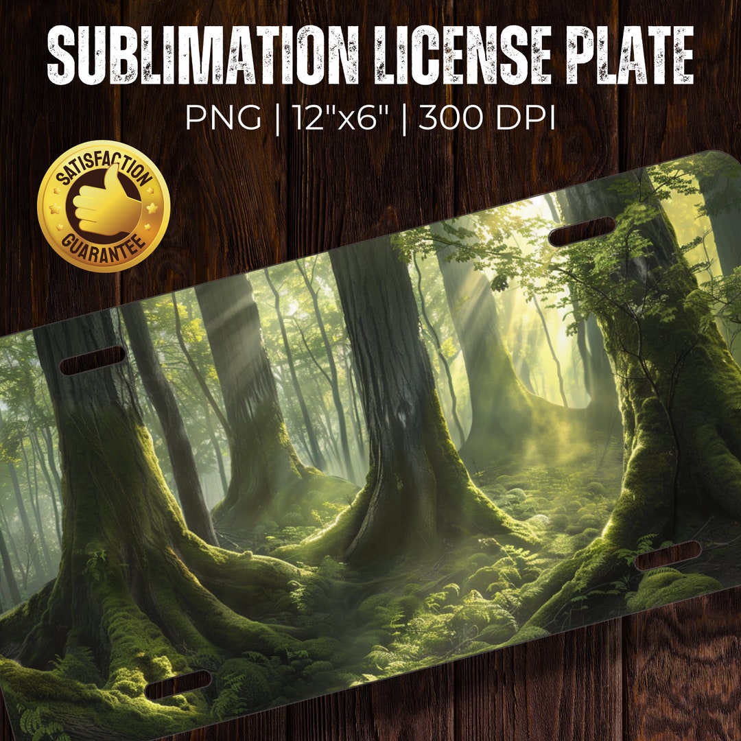 License Plate PNG, License Plate Design, Forest License Plate ...