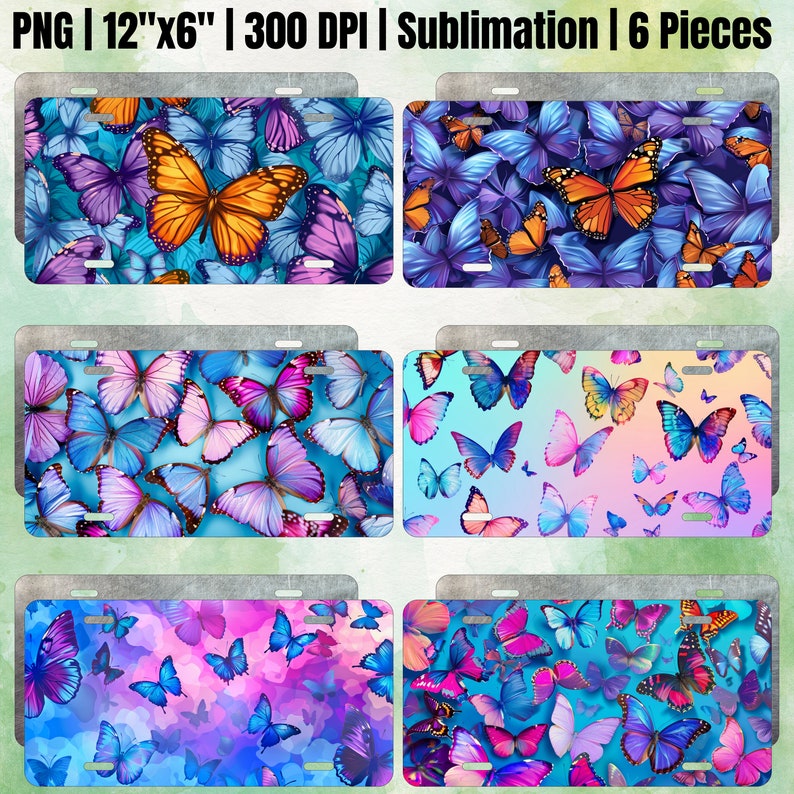 License Plate PNG, License Plate Design, Butterfly License PNG ...