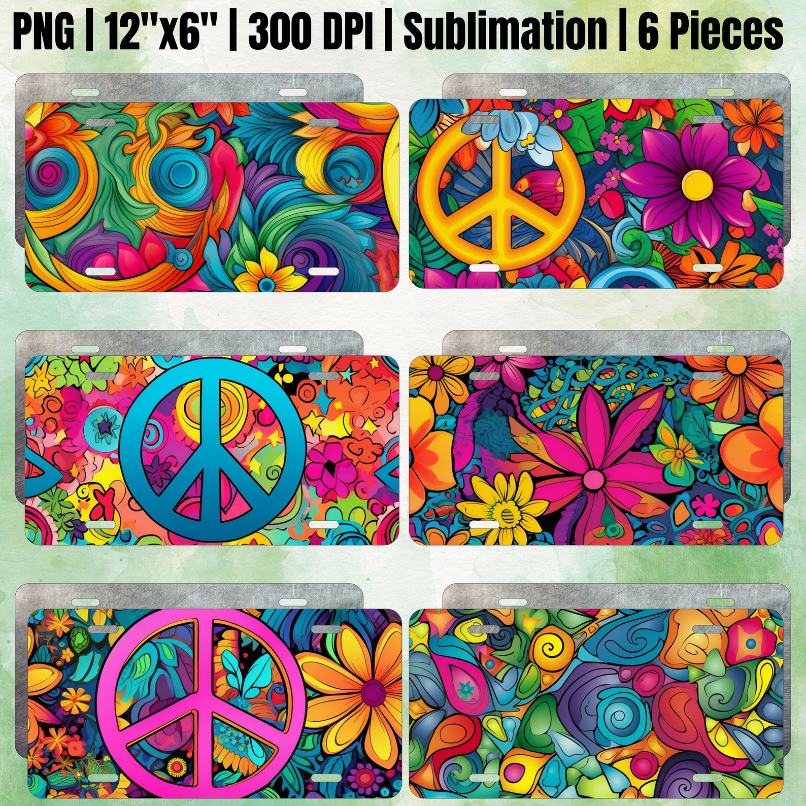 License Plate PNG, License Plate Design, Hippie License PNG ...