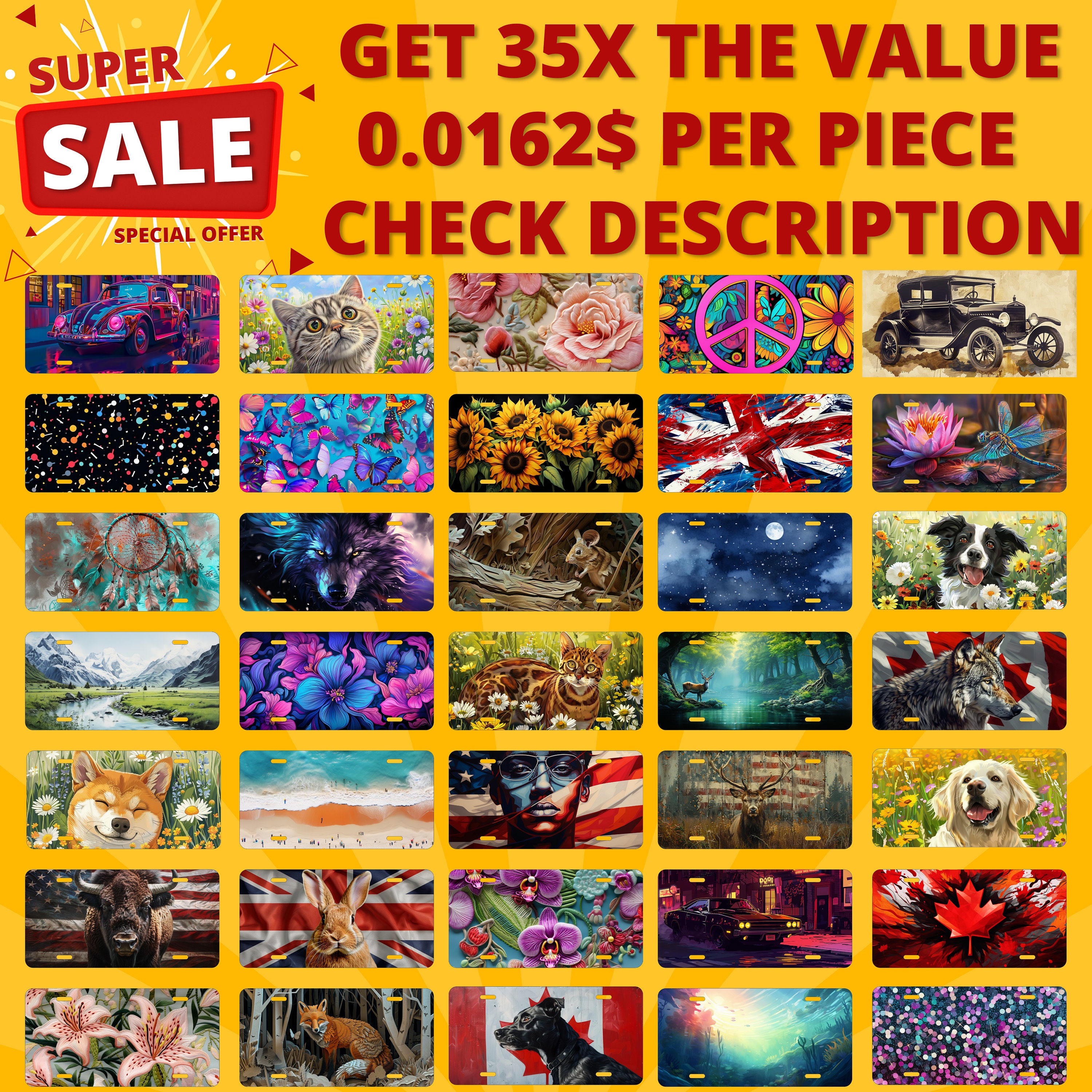 License Plate Bundle, License Plate PNG, License Plate Design ...