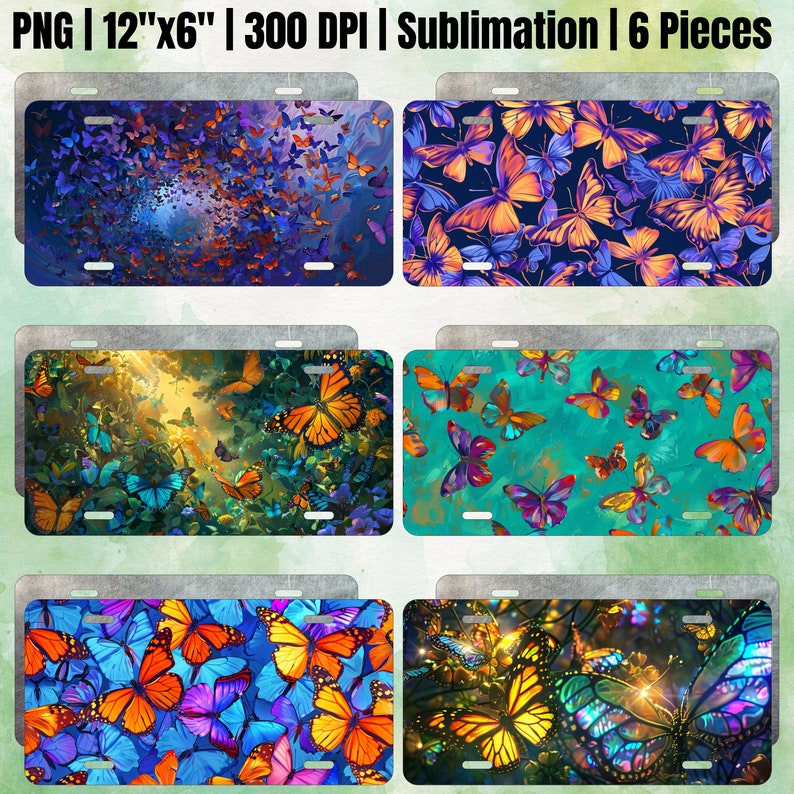 License Plate PNG, License Plate Design, Butterfly License PNG ...