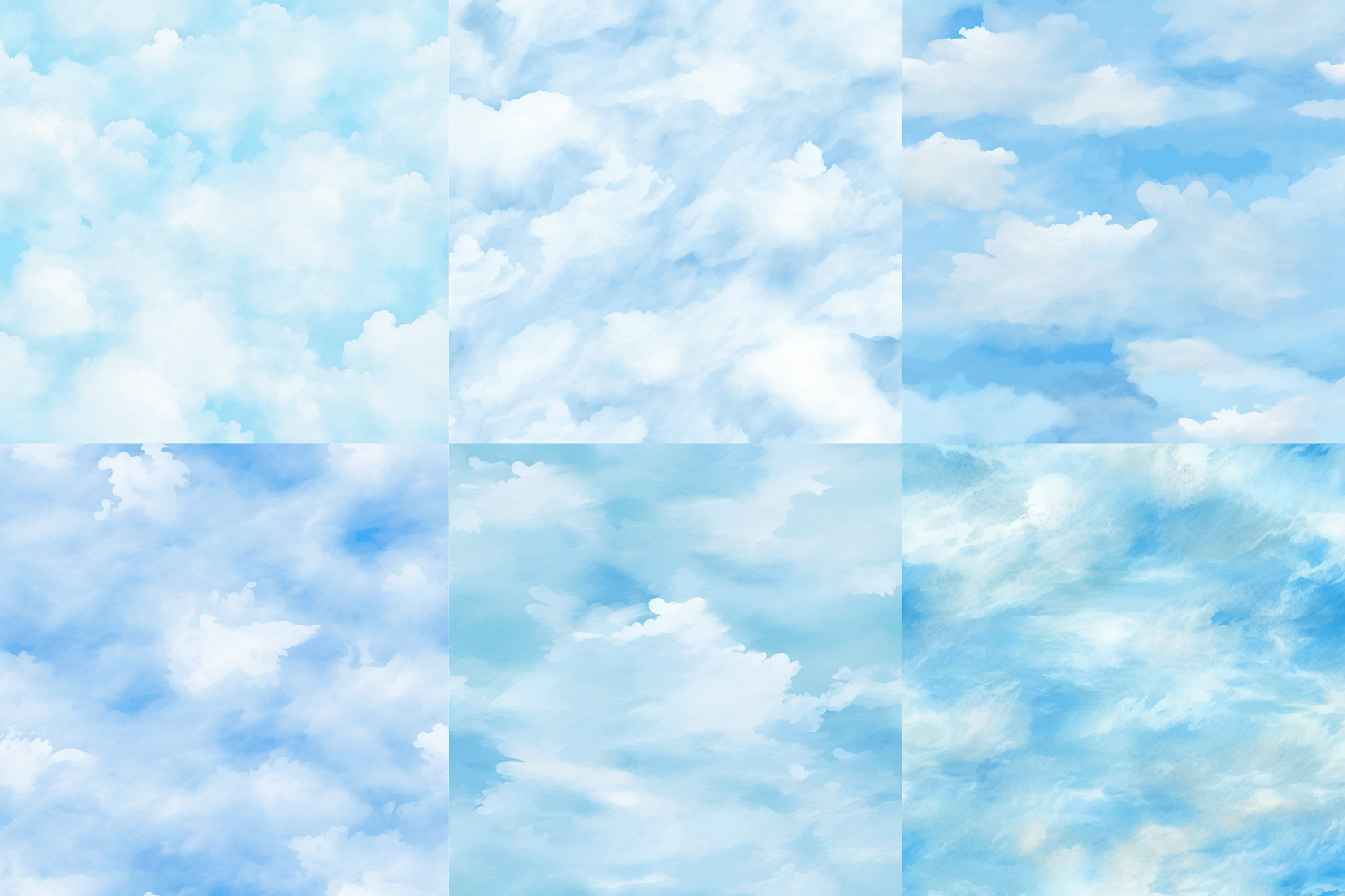 Clear Sky Digital Paper Printable Seamless Pattern Sky Background ...