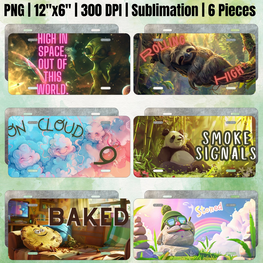 License Plate PNG, License Plate Design, Funny License PNG, Weed ...