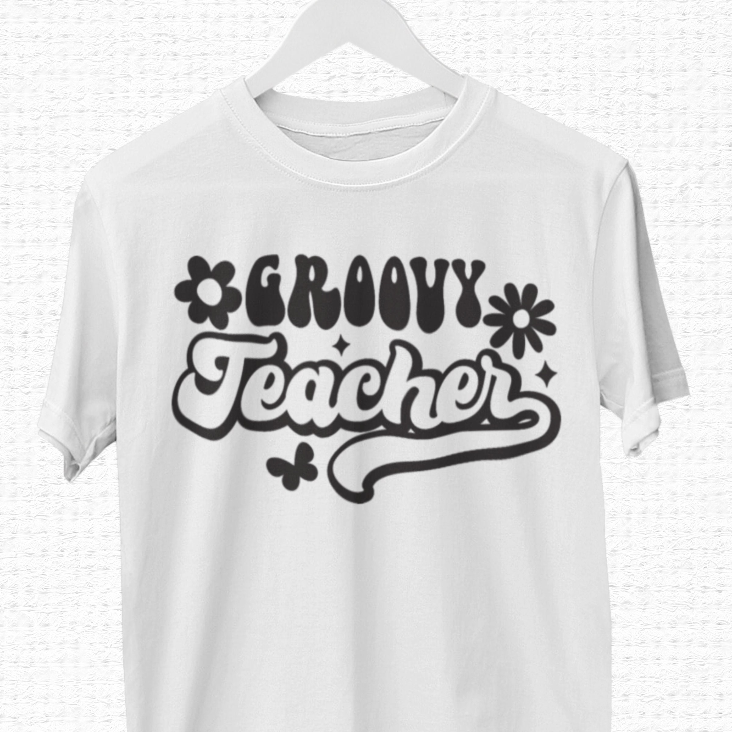 Groovy Teacher Svg Files for Cricut, Retro Funny Back to School Floral ...