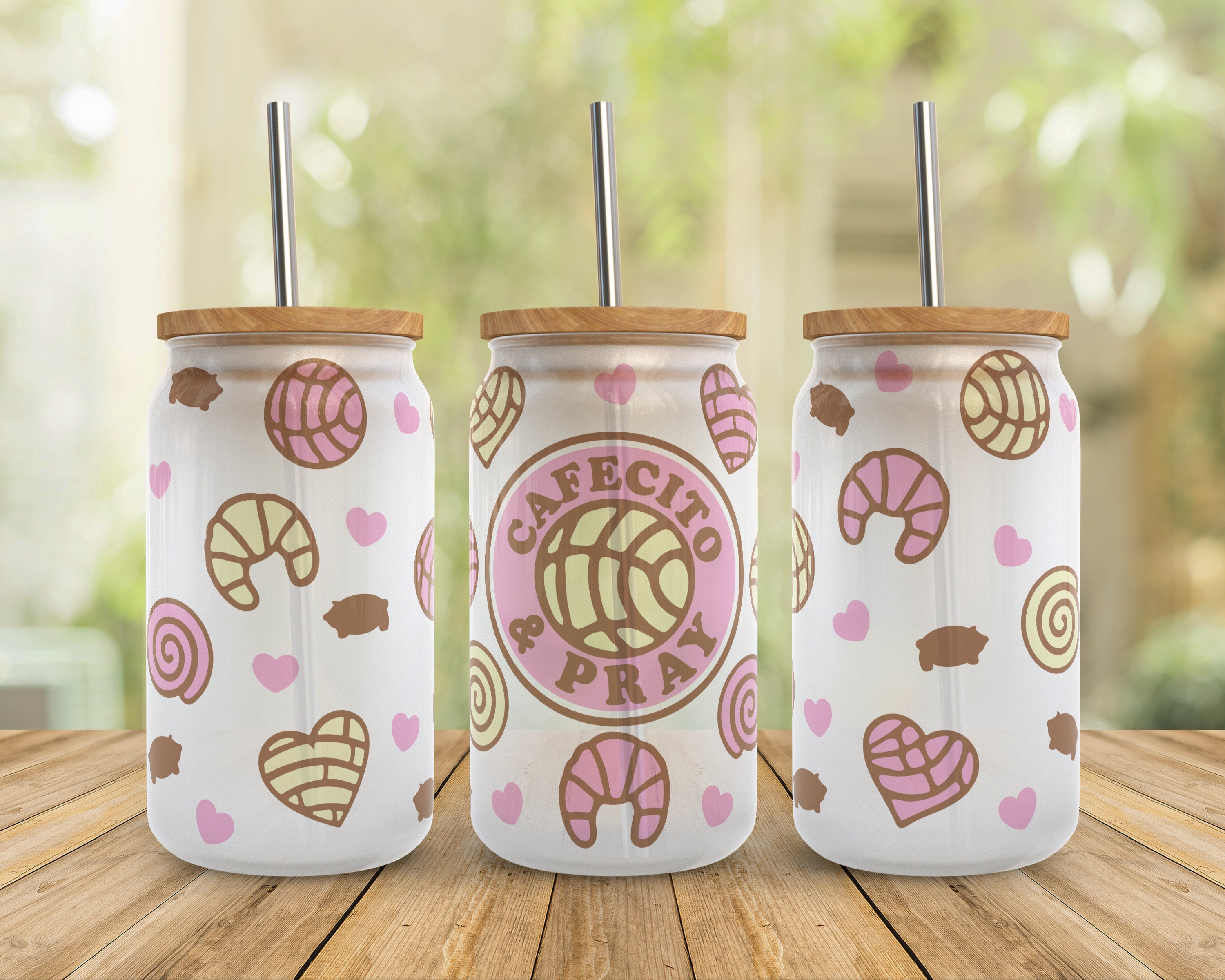 Cafecito And Pray Svg Libbey Glass Wrap Svg Cafecito Y Chisme Pan Dulce