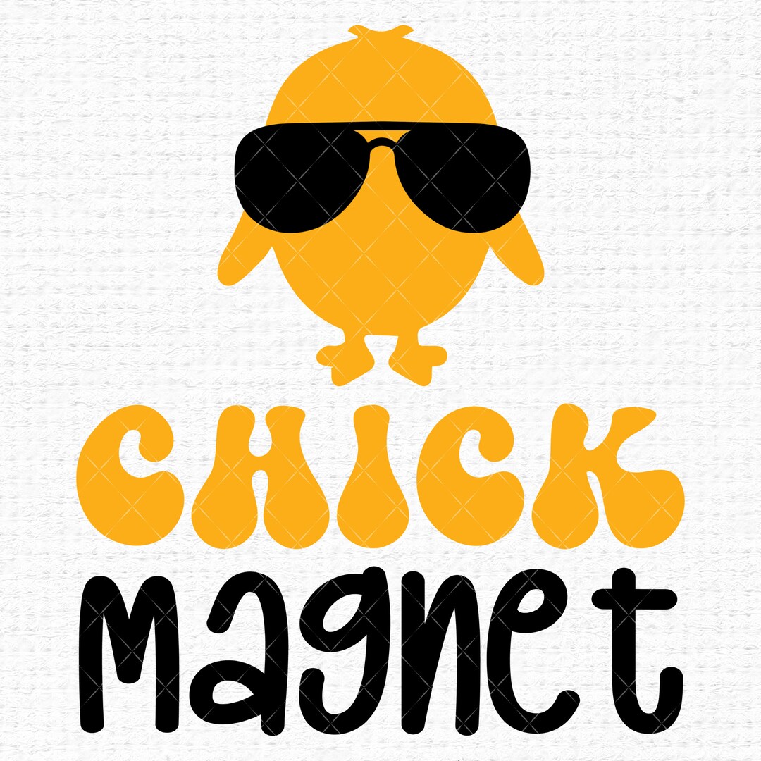 Chick Magnet Svg Files for Cricut, Retro Spring Happy Easter Funny Baby ...