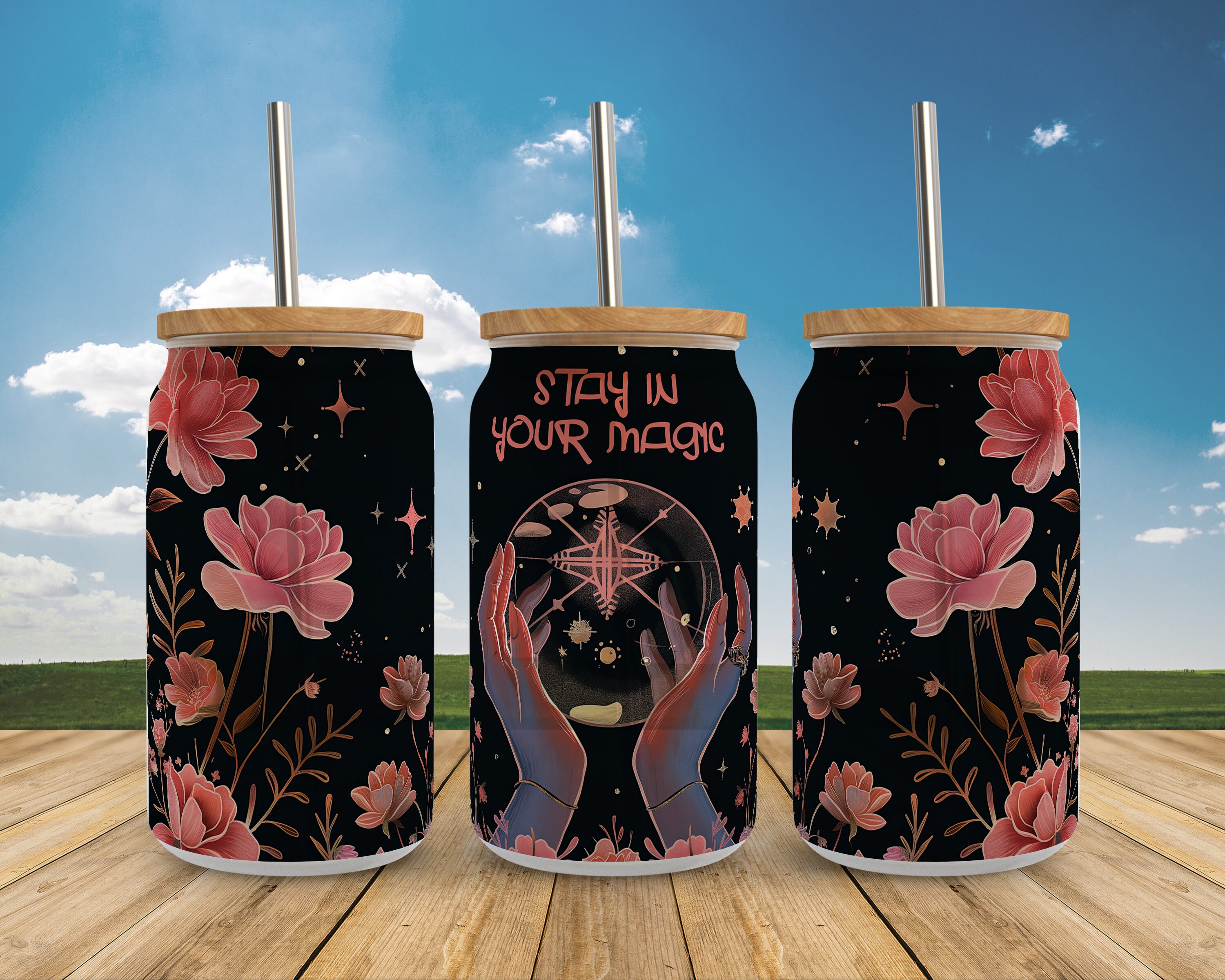 Stay in Your Magic Png Libbey Glass Wrap Png, Boho Celestial Galaxy ...