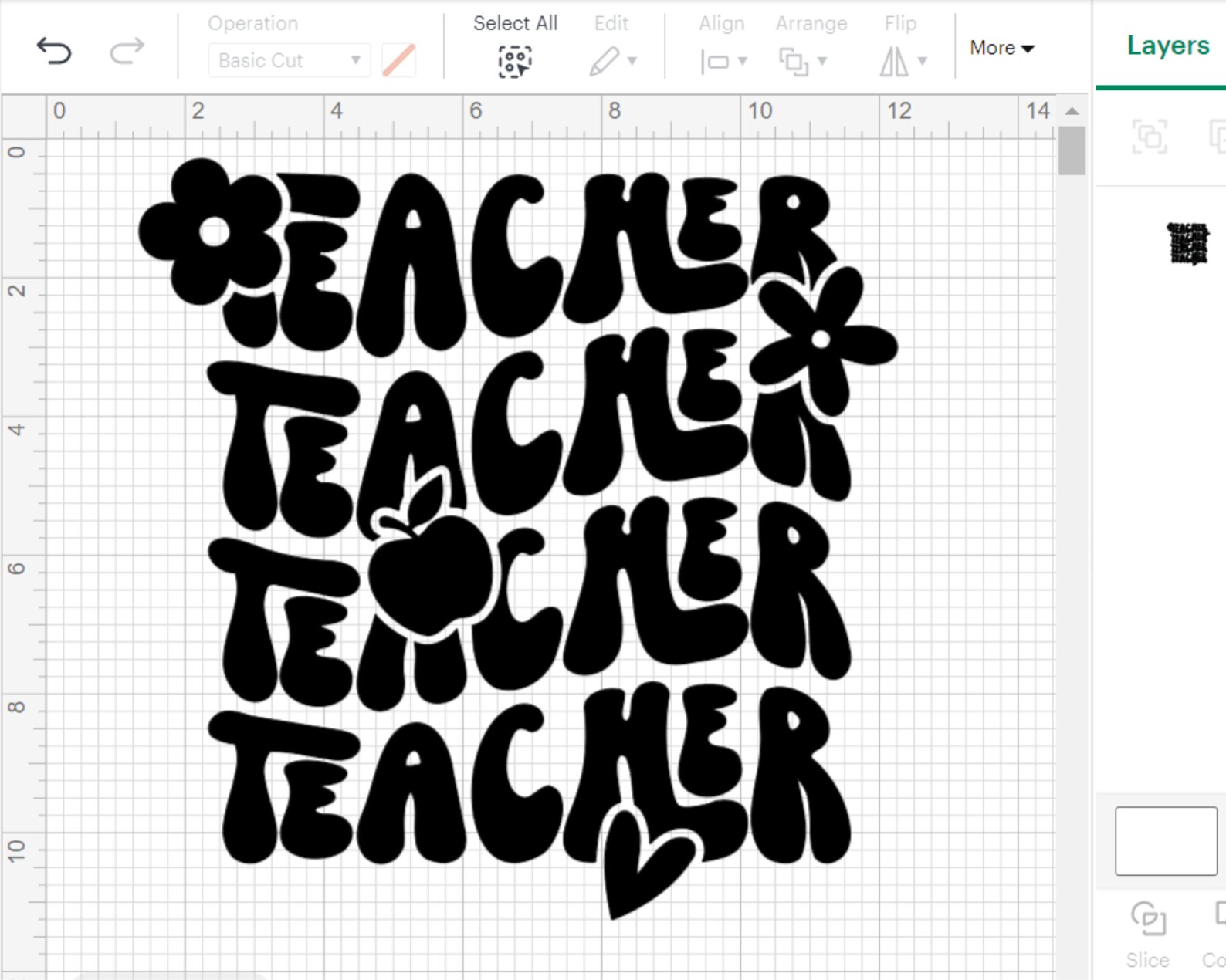 Wavy Floral Teacher Svg Files for Cricut, Retro Funny Back to School ...