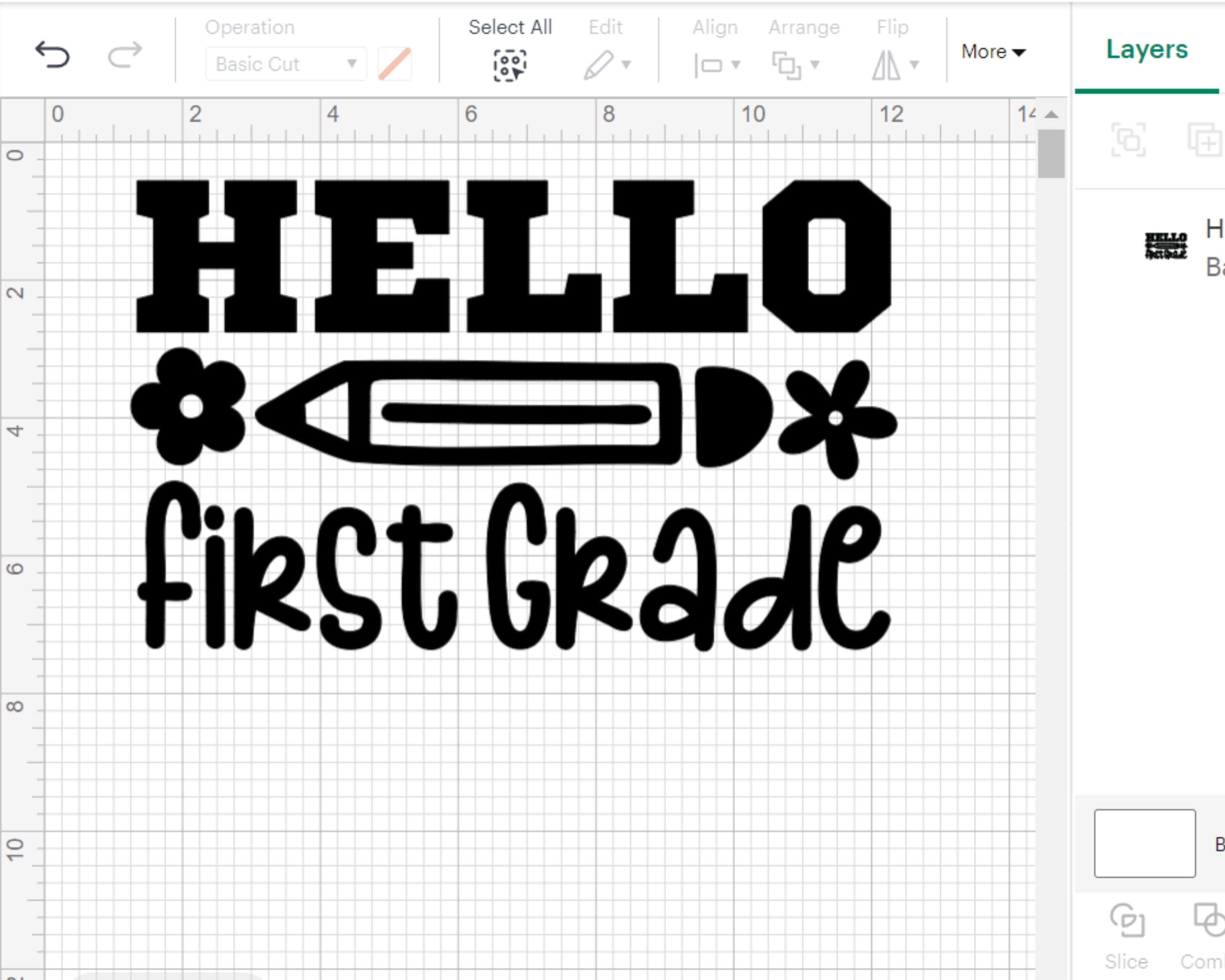 Hello First Grade Svg Files for Cricut, Funny Pencil Popular Kids Retro ...
